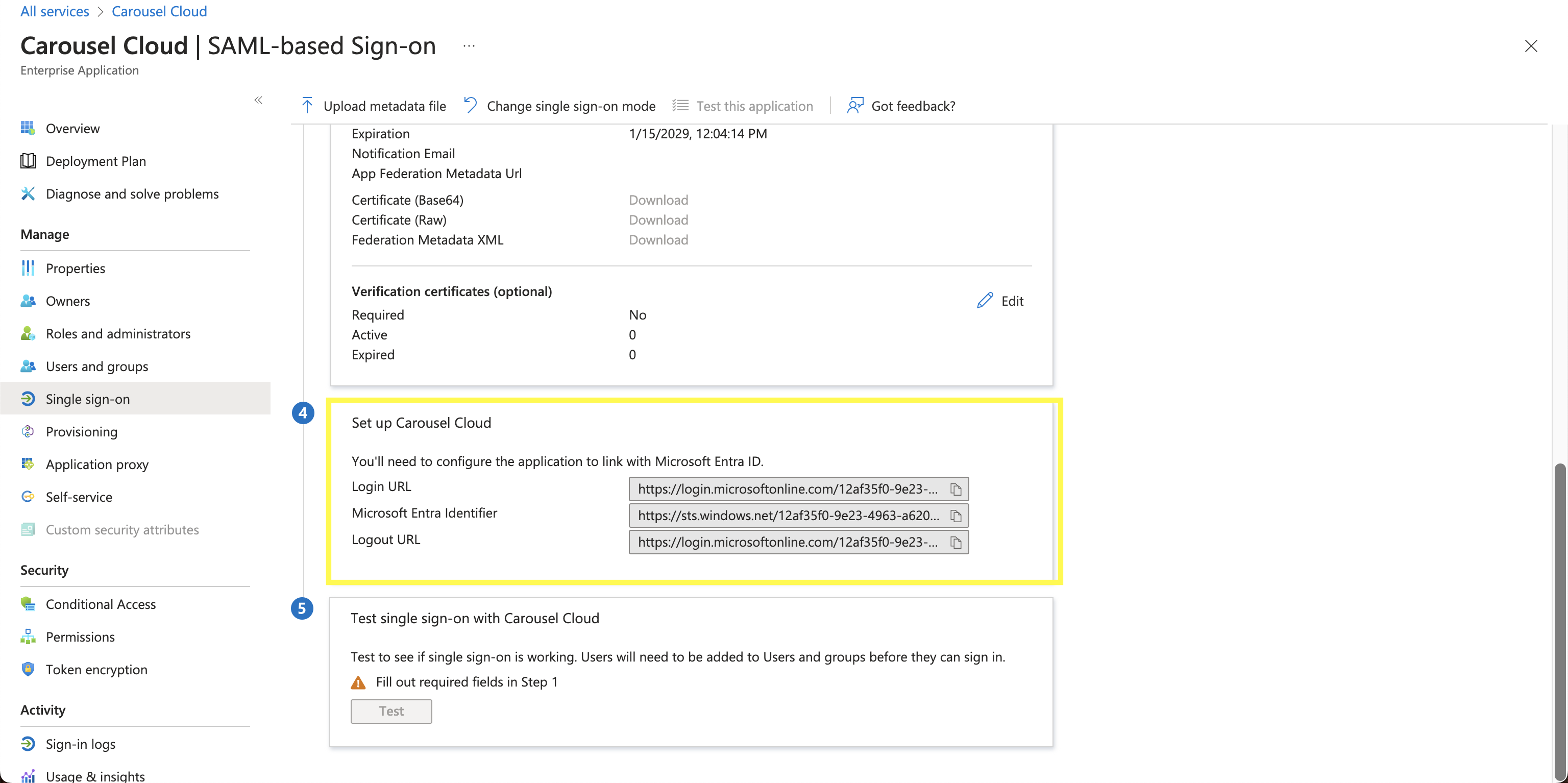 Setting Up Single Sign On with Entra ID and Carousel – Carousel Cloud Support Center