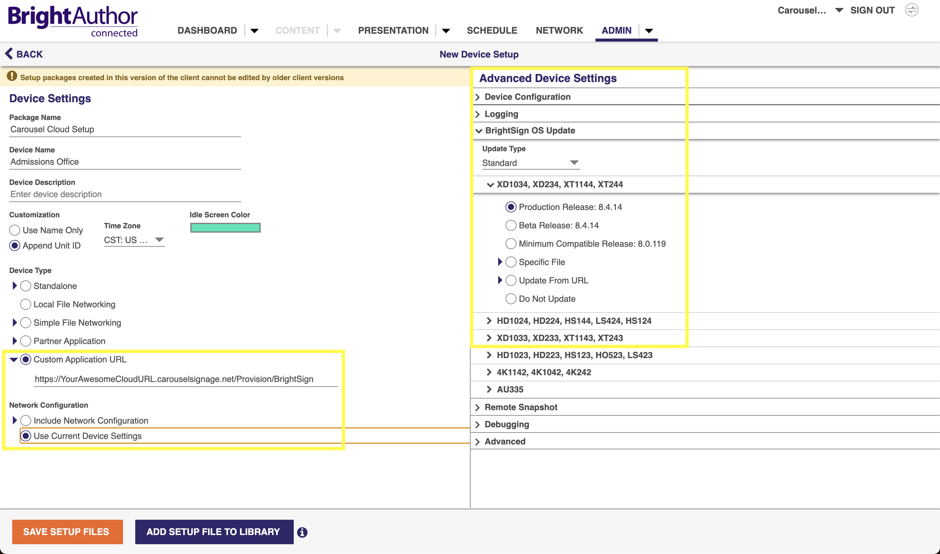 Moving BrightSign Players to Carousel Cloud – Carousel Cloud Support Center